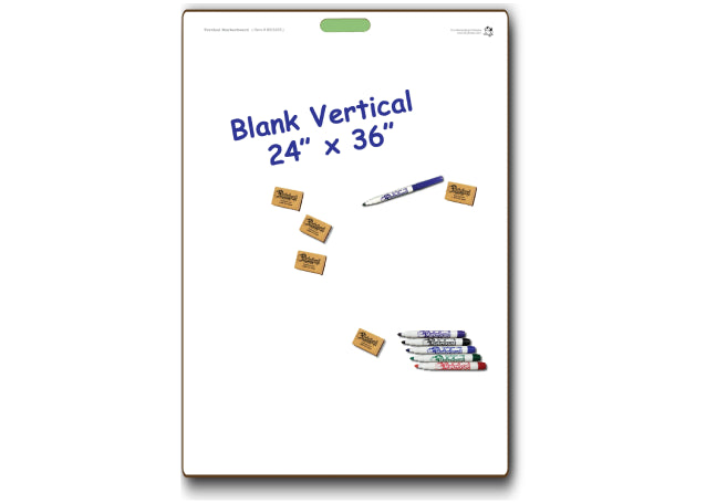Vertical Blank Board with Handle — DryErase.com