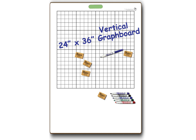 Vertical Graphboard with Handle — DryErase.com