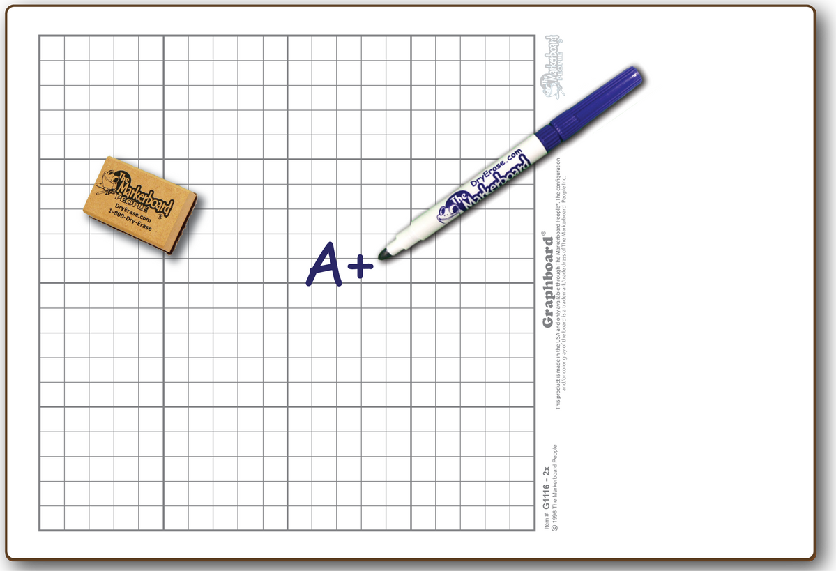 11" x 16" Graphboard - Marker & Eraser Combo Kit — DryErase.com