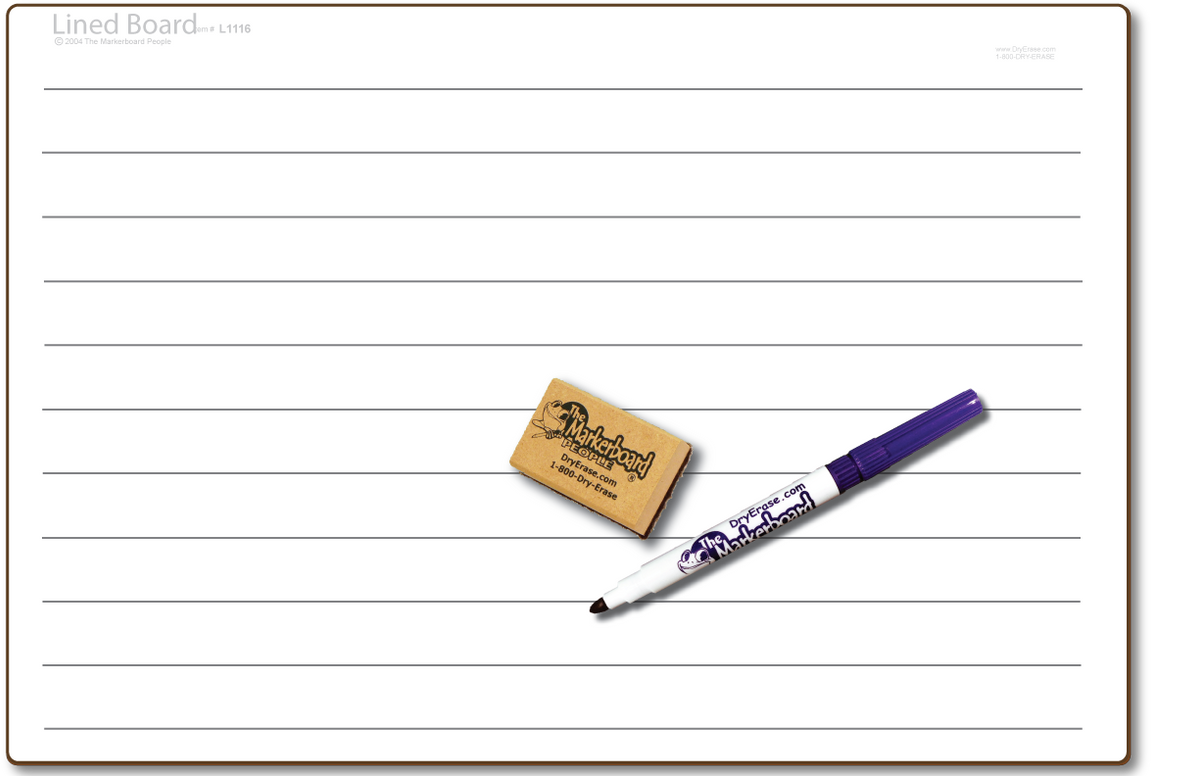 Lined Board - Marker & Eraser Combo Kit — DryErase.com