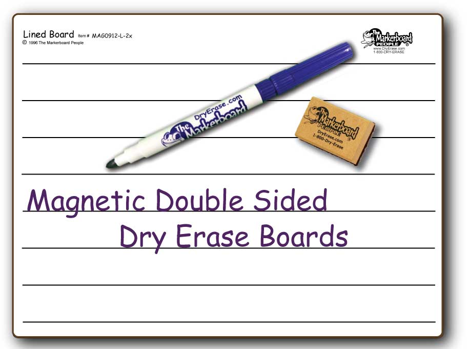 Magnetic Lined Board - Marker & Eraser Combo Kit — DryErase.com
