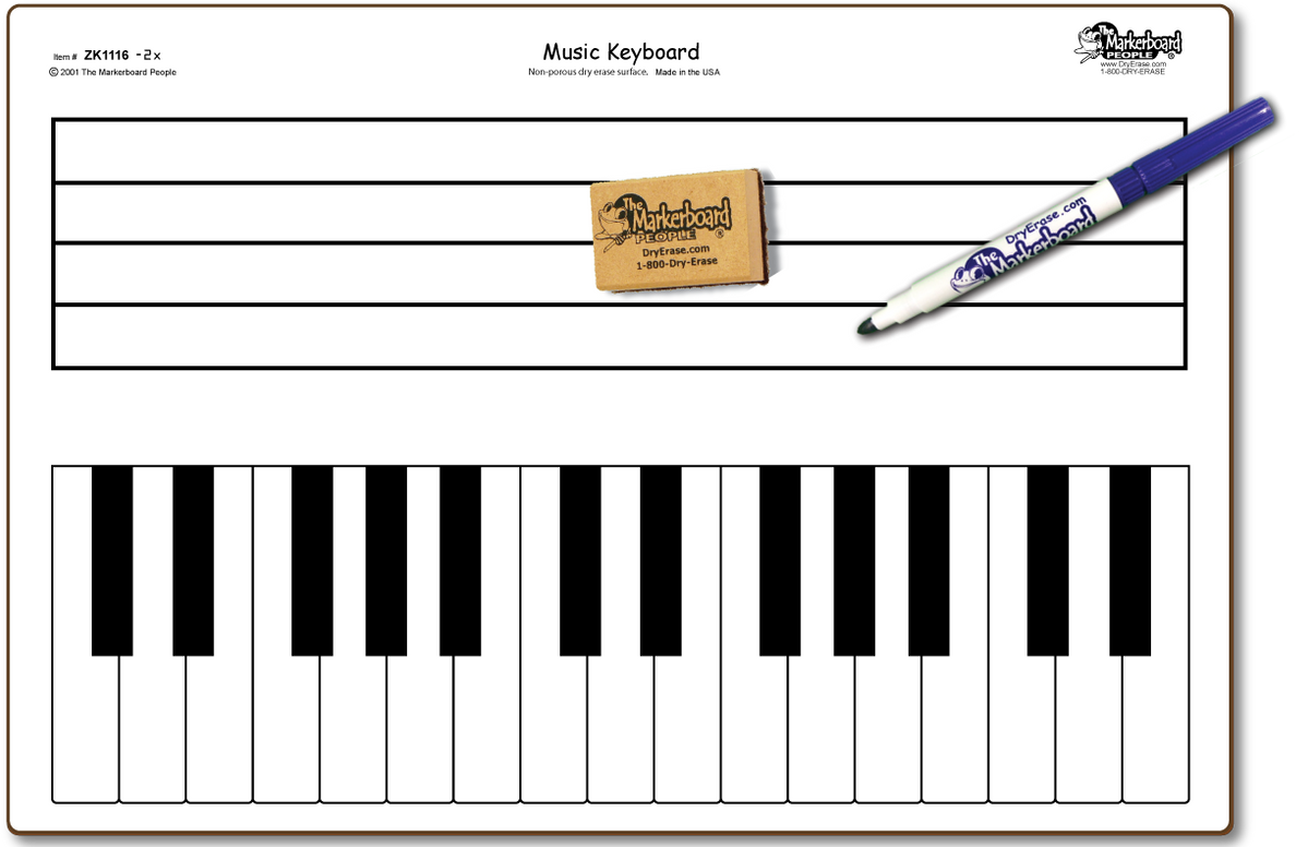 Music Keyboard - Marker & Eraser Combo Kit — DryErase.com